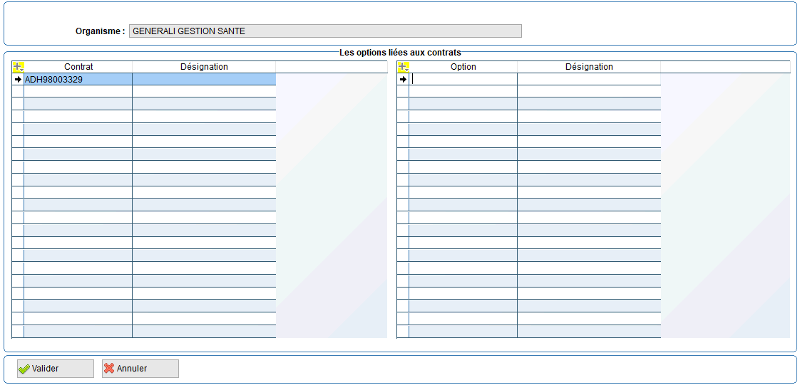 Gestion des organismes sociaux - Contrats