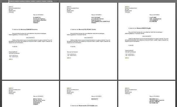 Le modèle d'action Courrier / Word